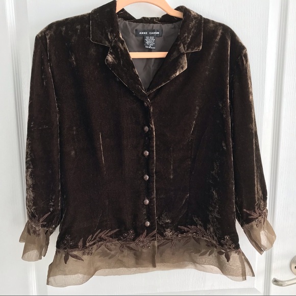 Anne Carson | Jackets & Coats | Vintage Anne Carson Velveteen Jacket ...